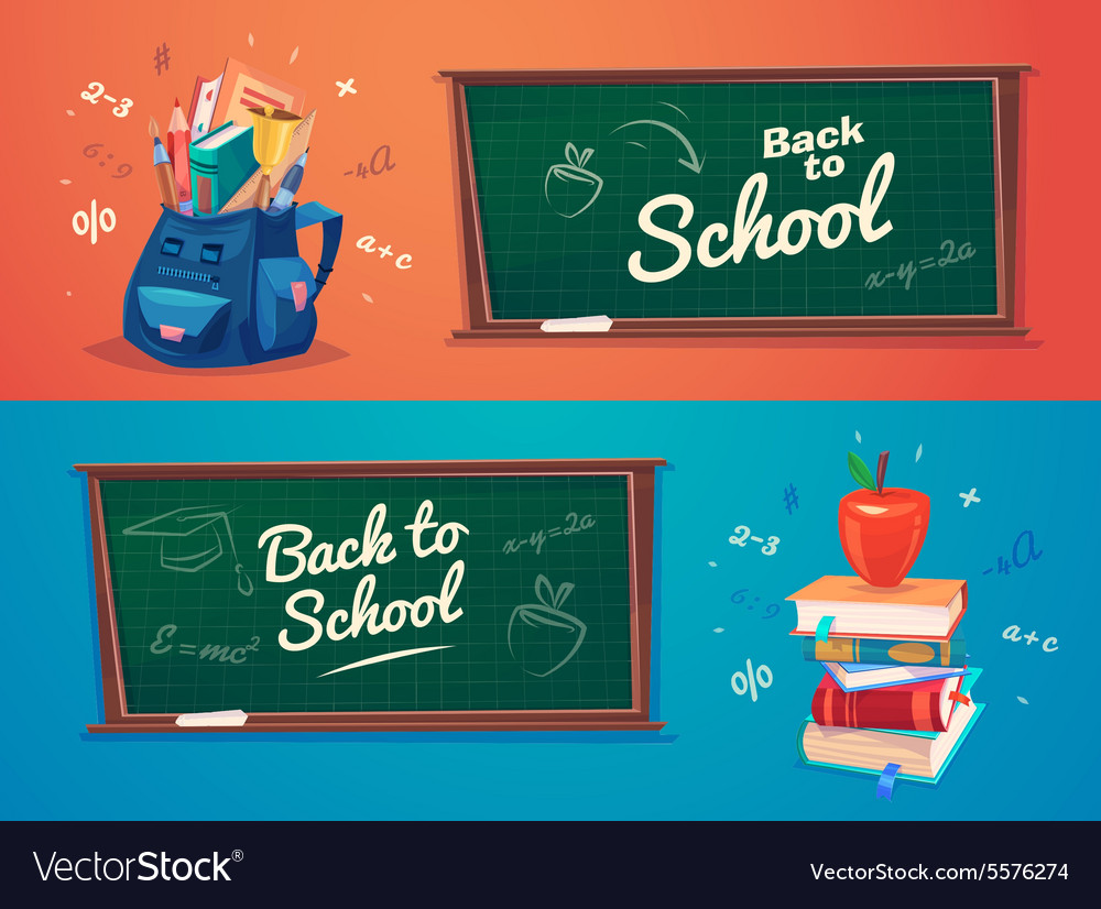 School objects Royalty Free Vector Image - VectorStock