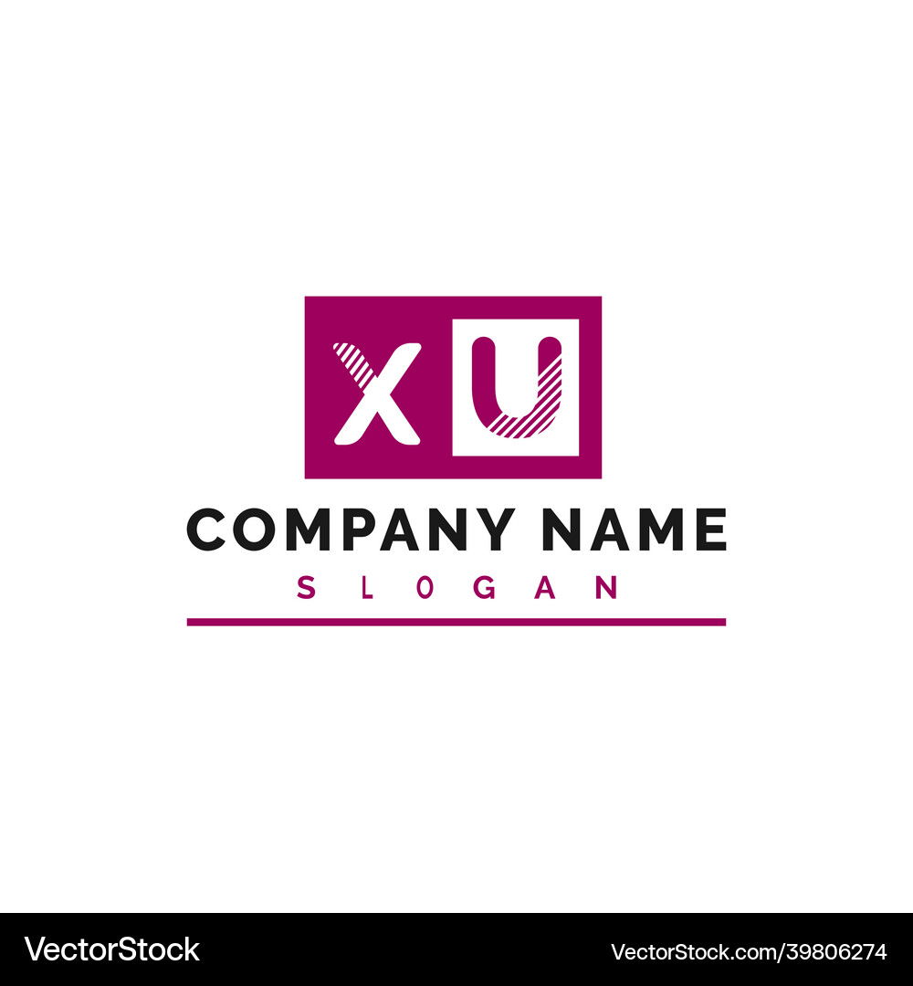 Xu logo design letter logo Royalty Free Vector Image