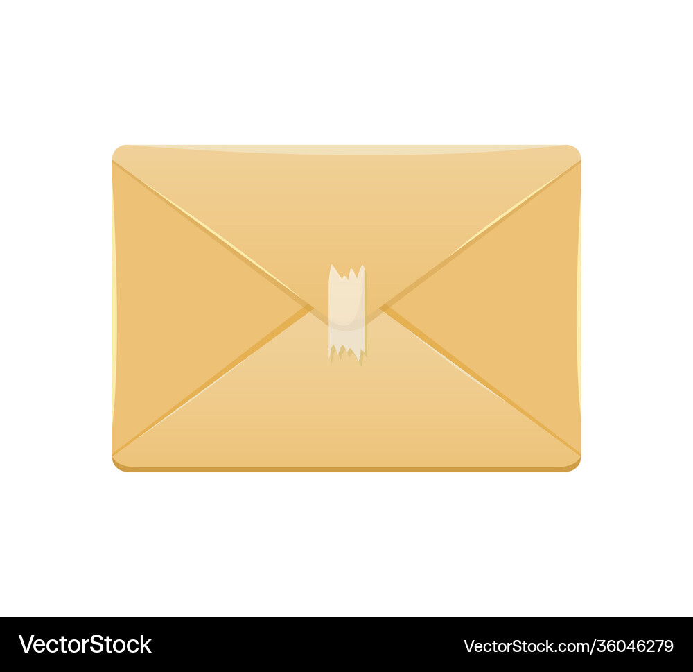 A letter in paper envelope mail delivery Vector Image