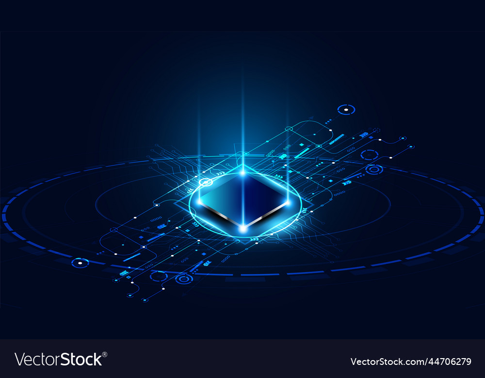 Abstract Circuit Board Electronics Concept Vector Image