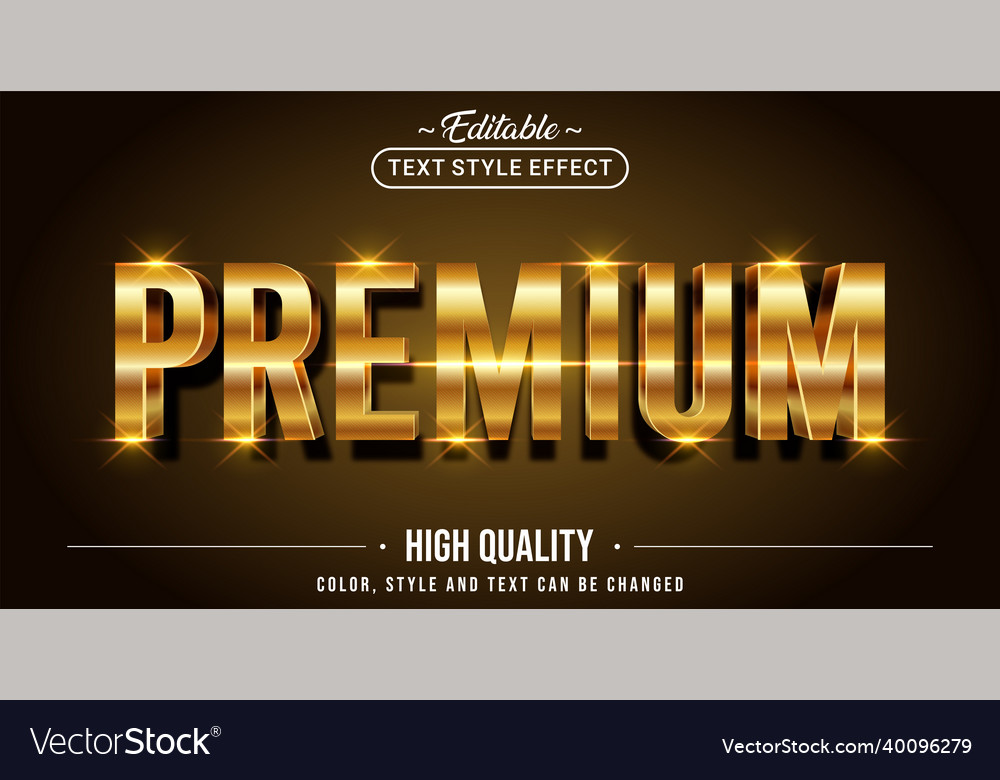 Editable text style effect - premium Royalty Free Vector