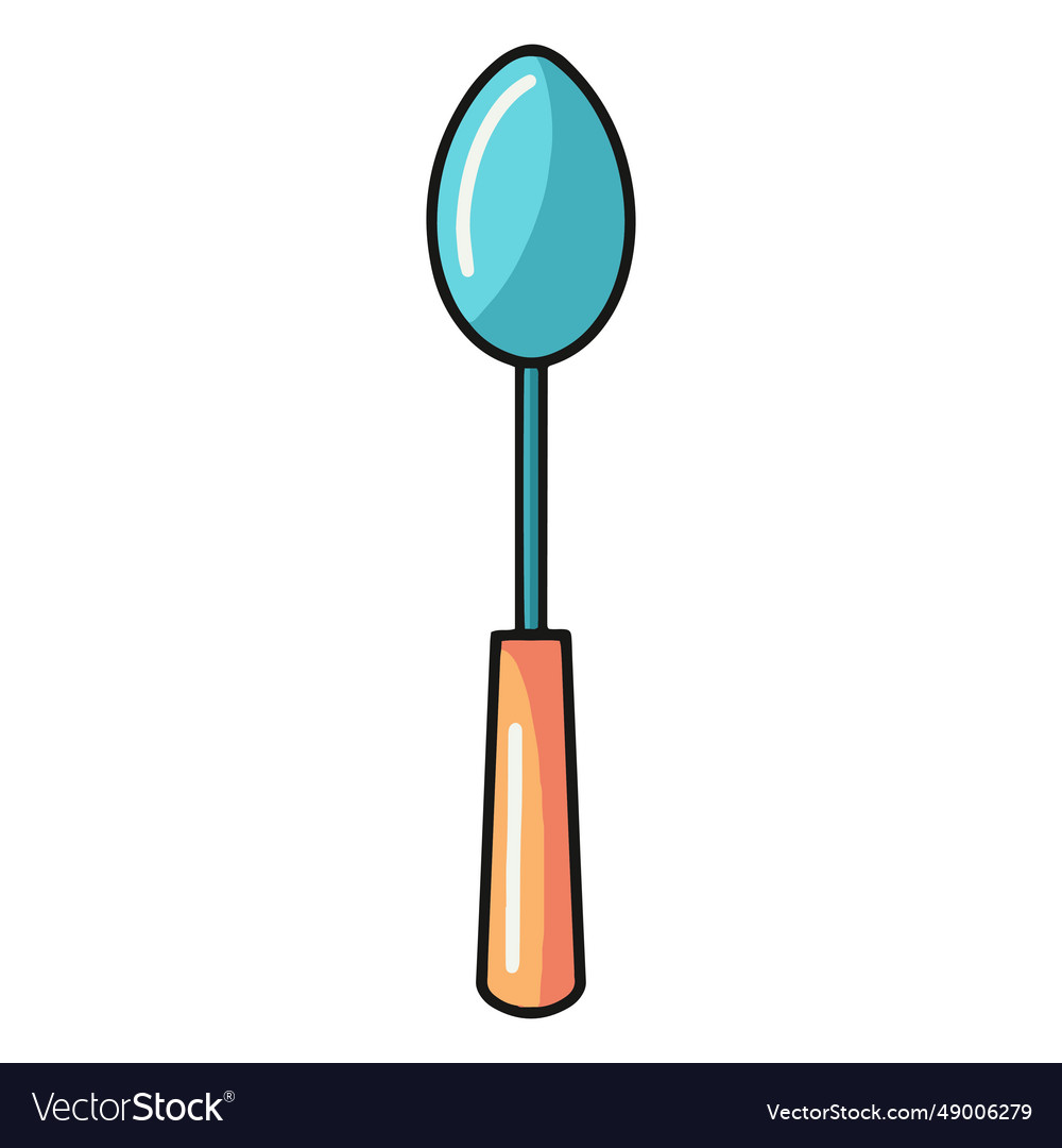 Solid spoon Royalty Free Vector Image - VectorStock