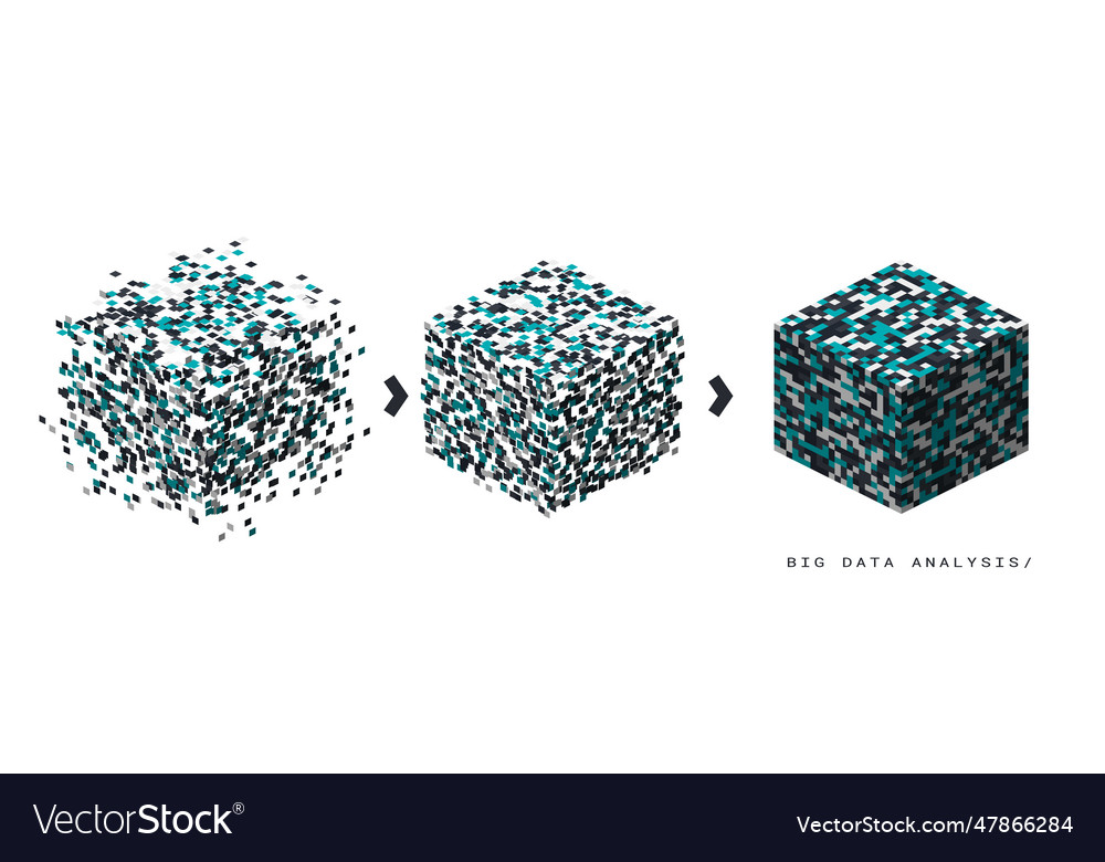 Big data visual information background Royalty Free Vector
