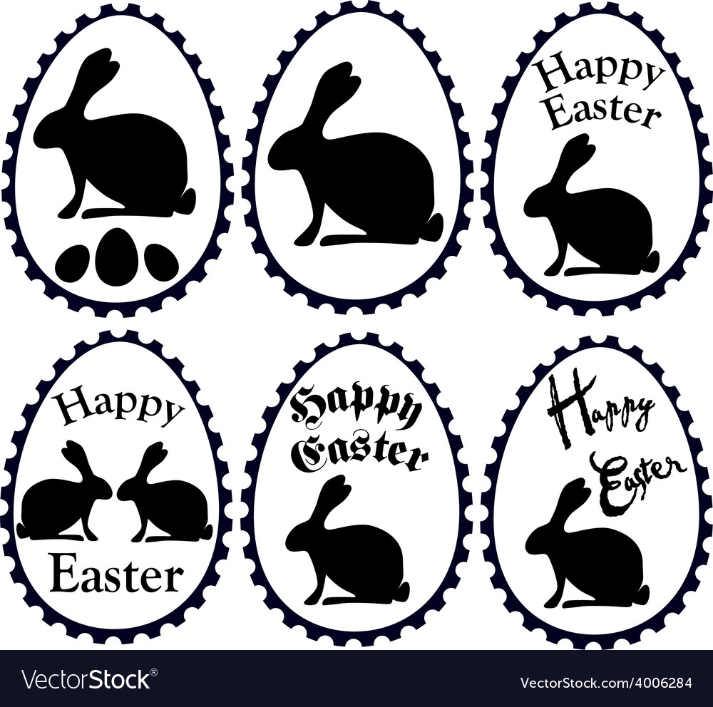 Black easter eggs Royalty Free Vector Image - VectorStock