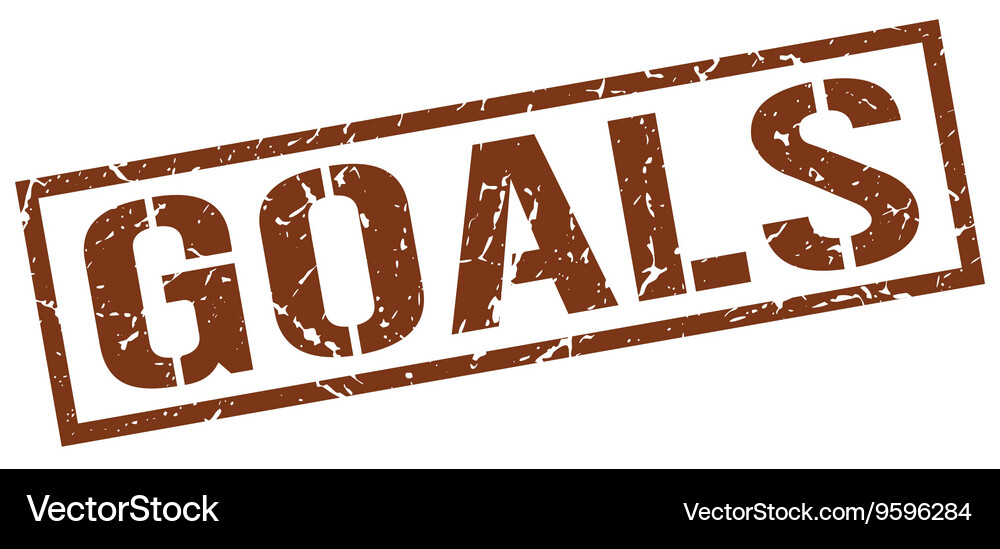 Goals stamp Royalty Free Vector Image - VectorStock