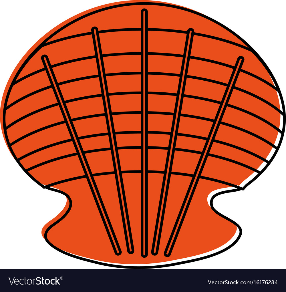 Sea shell icon image Royalty Free Vector Image