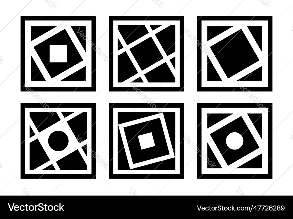 Abstract square icons Royalty Free Vector Image