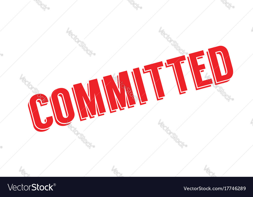 Committed rubber stamp Royalty Free Vector Image