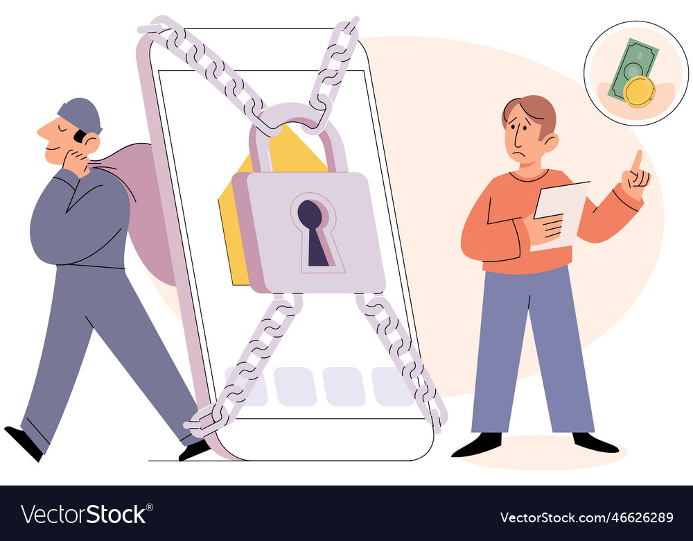 Internet hacker stealing money cybercrime from Vector Image
