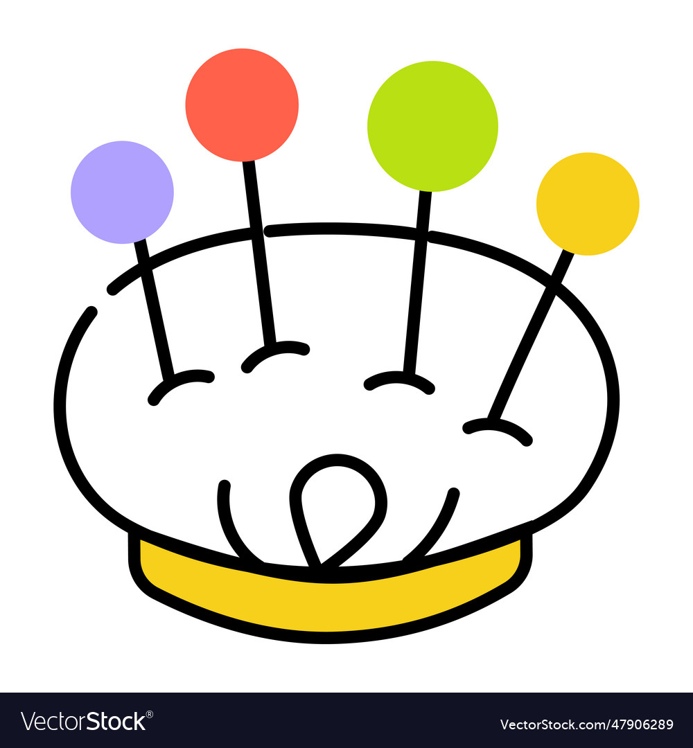 Pin Cushion Royalty Free Vector Image Vectorstock