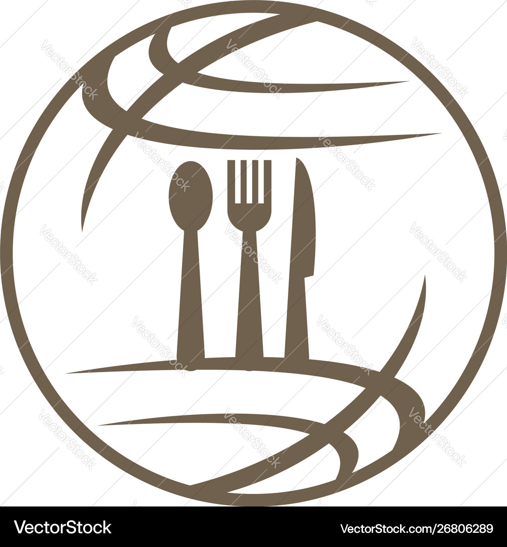 Restaurant service abstract logo template symbol Vector Image