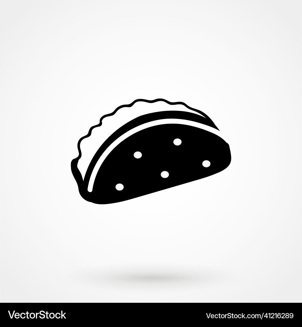 Taco icon Royalty Free Vector Image - VectorStock