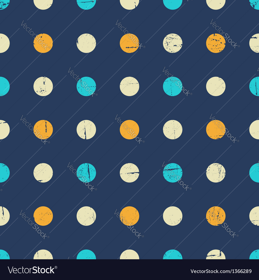 Vintage polka dot pattern Royalty Free Vector Image