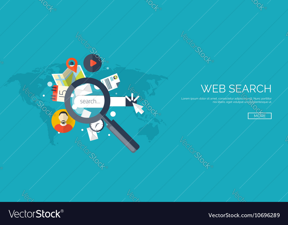 Web search flat computing Royalty Free Vector Image