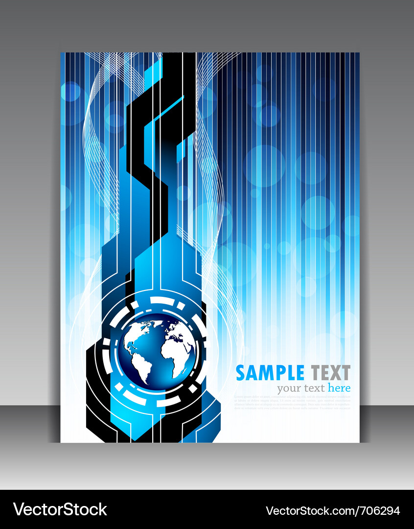 Abstract blue poster Royalty Free Vector Image