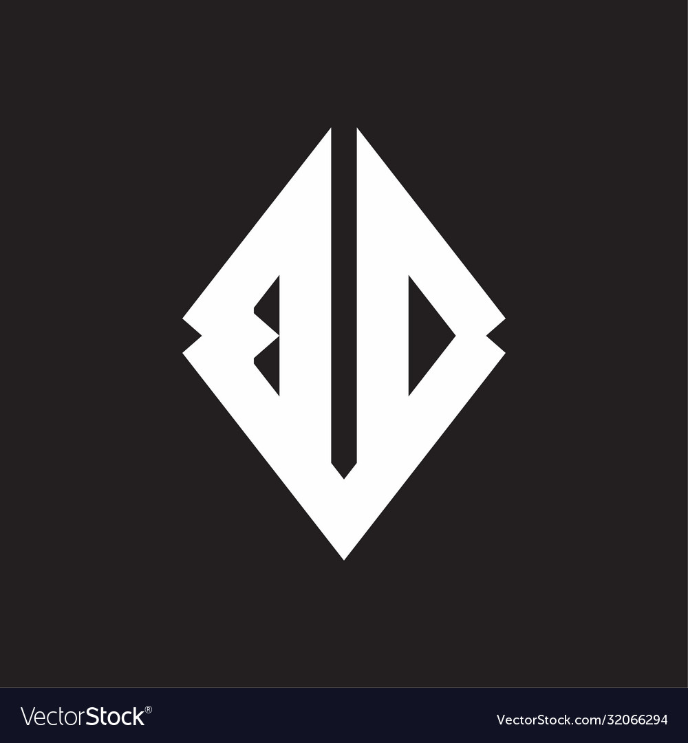 Bd logo monogram with sharp square design template