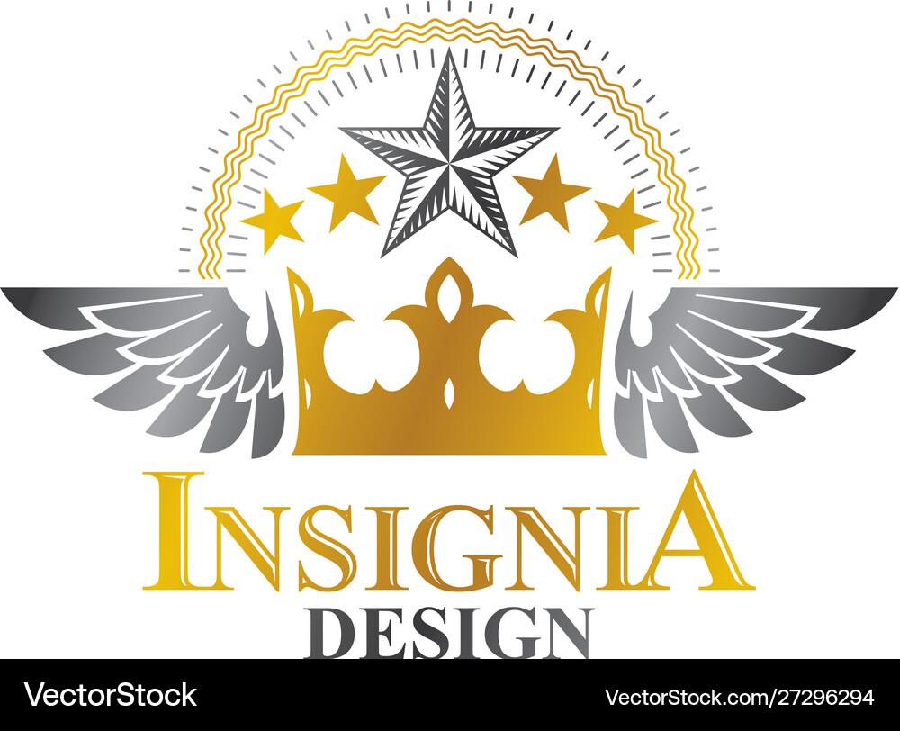 Imperial crown emblem heraldic coat arms Vector Image