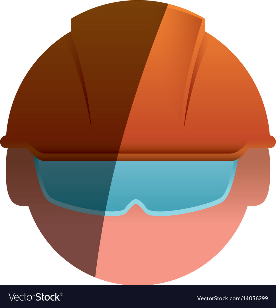 Construction worker profile Royalty Free Vector Image