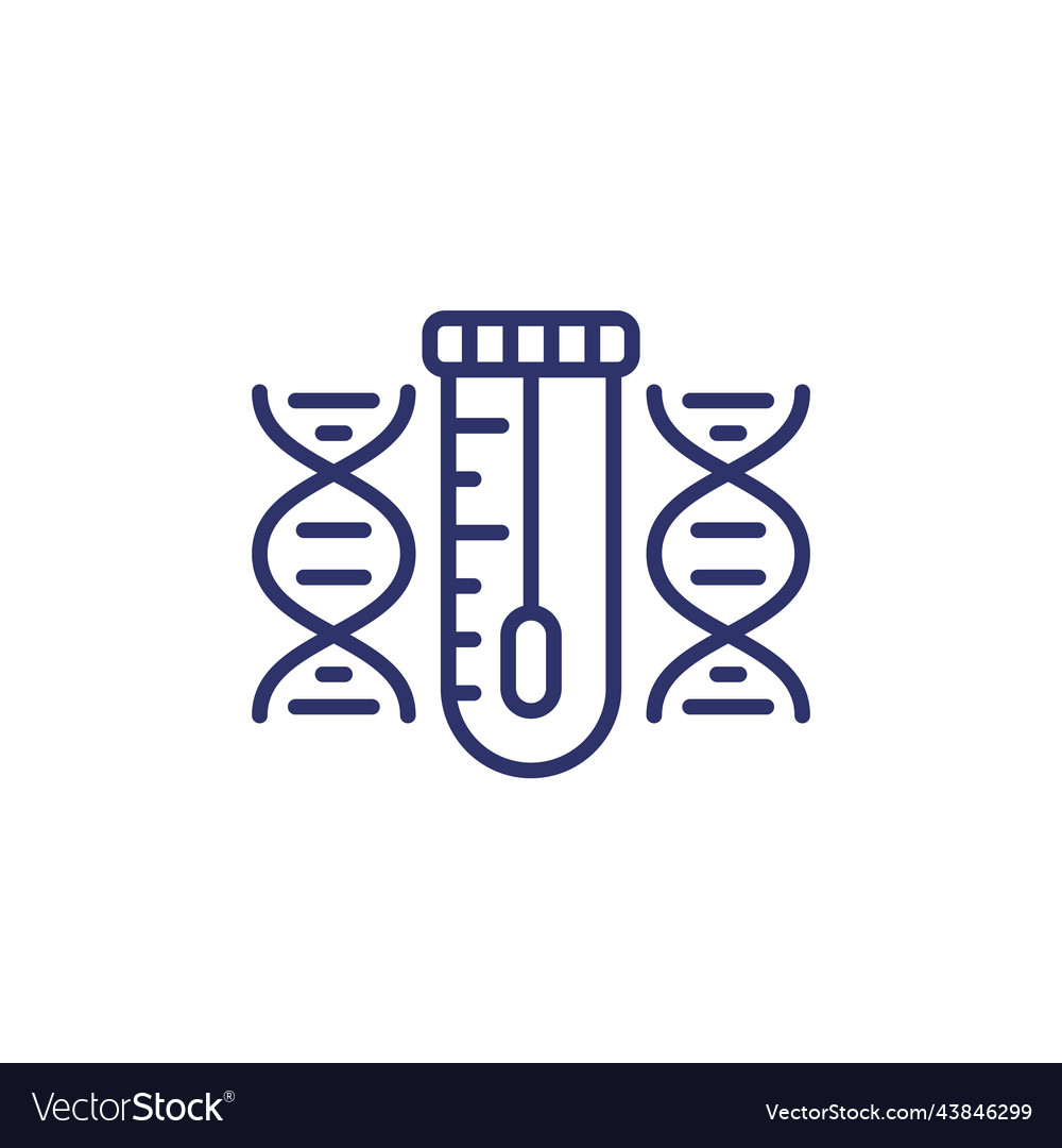 Dna swab test line icon Royalty Free Vector Image Dna swab test line icon Royalty Free Vector Image