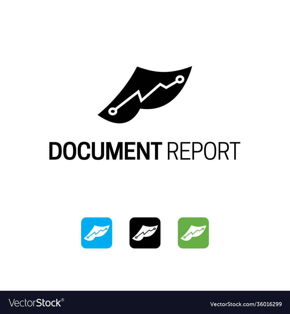 Document report logo Royalty Free Vector Image