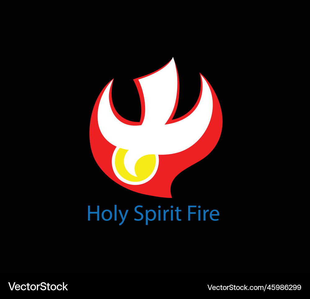 Holy spirit fire art icon Royalty Free Vector Image