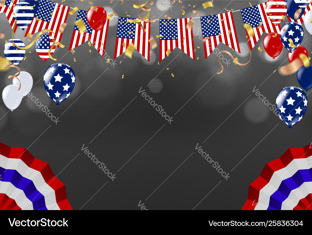 4th july usa independence day template Royalty Free Vector