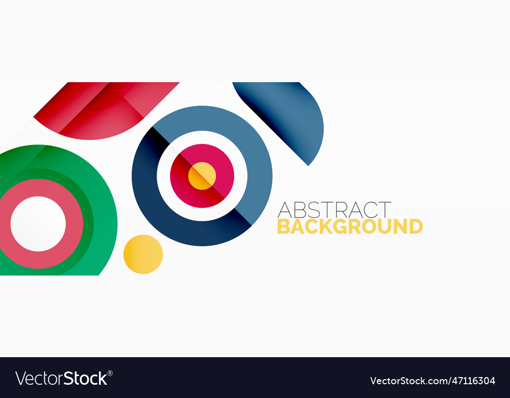 Abstract round shapes background minimalist Vector Image