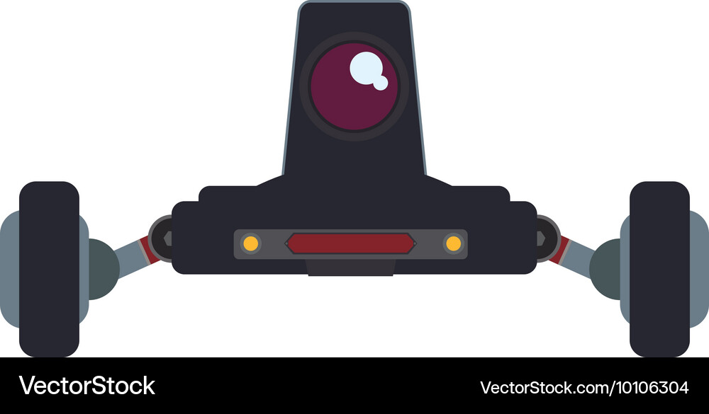 Car transport robot technology android metal icon Vector Image