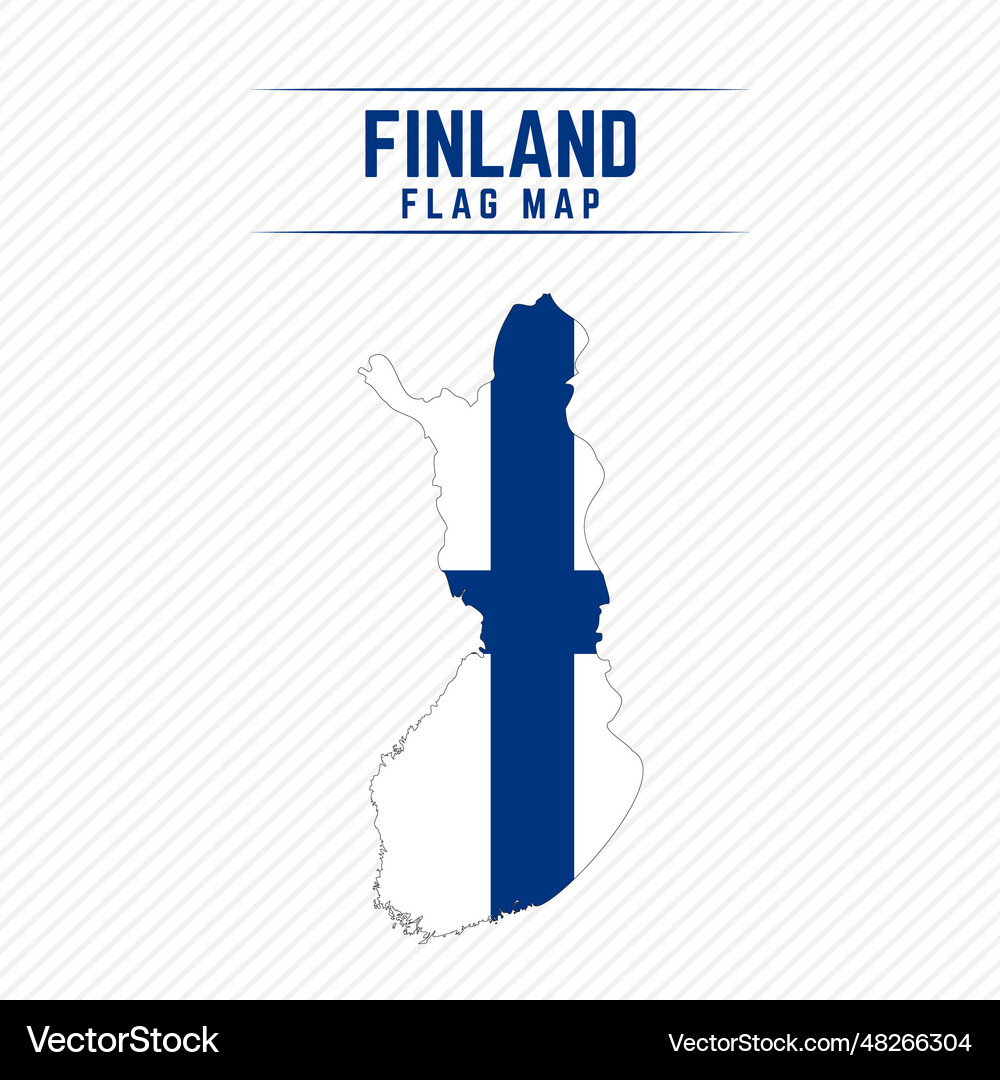 Flag map of finland Royalty Free Vector Image - VectorStock
