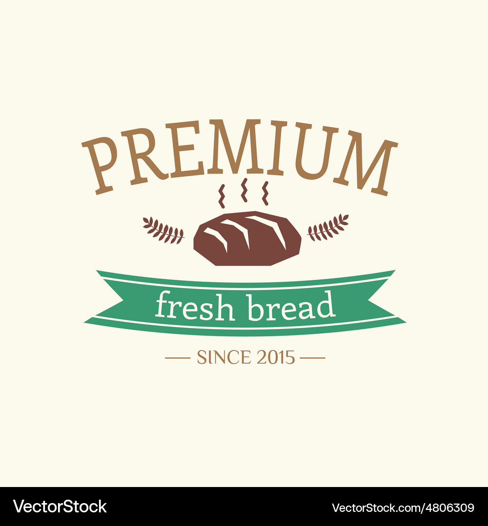 Abstract bread vintage logo element cakes Vector Image