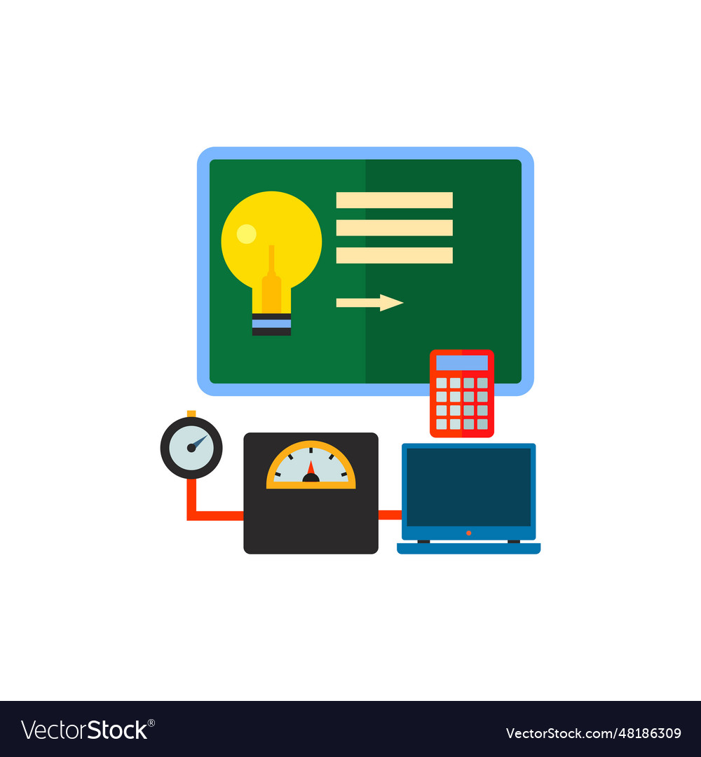 Physics education concept icon Royalty Free Vector Image