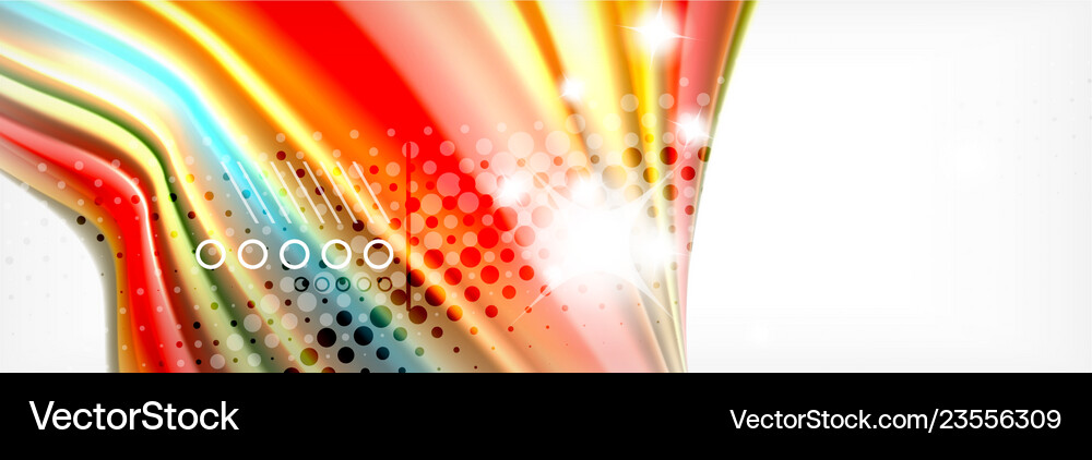 Smooth liquid blur wave background color flow Vector Image
