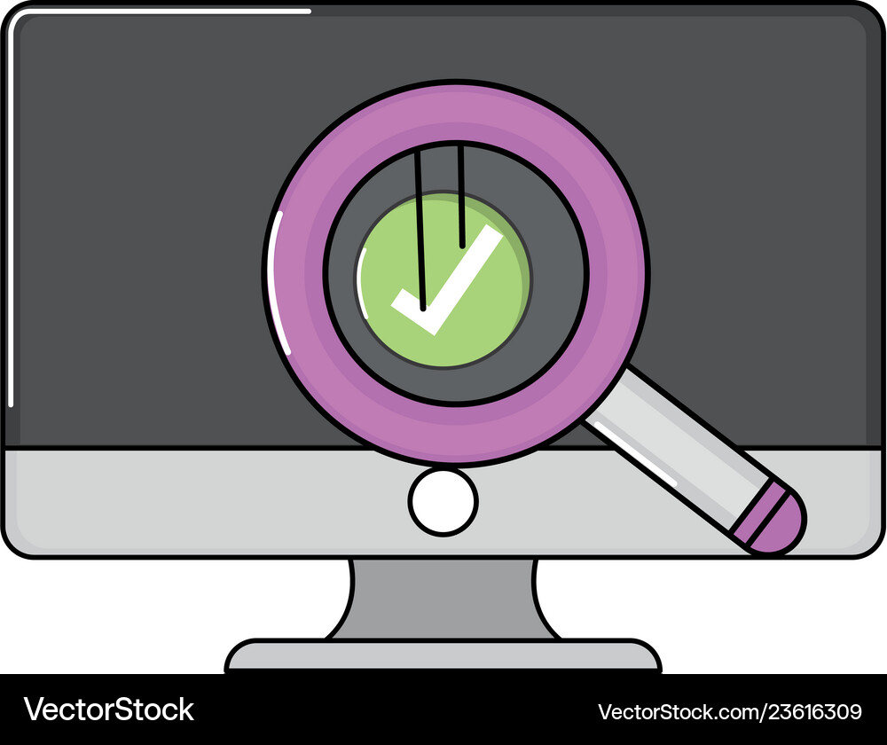 Technology computing screen cartoon Royalty Free Vector