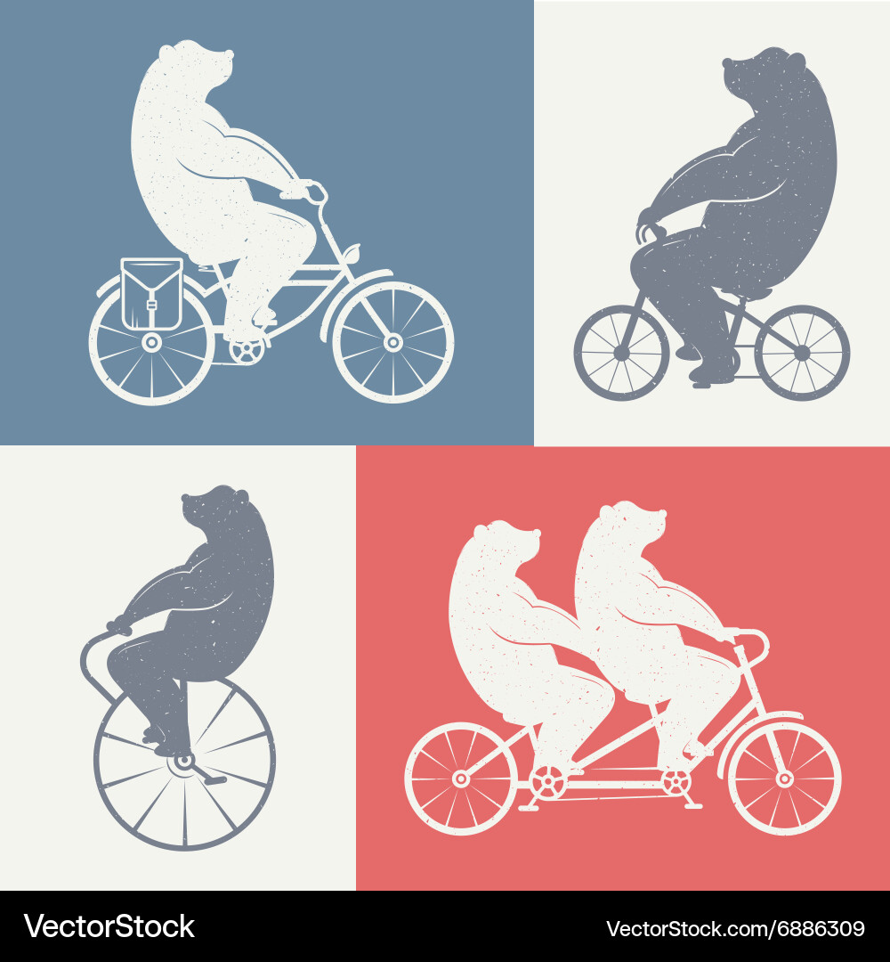 Vintage of bear Royalty Free Vector Image - VectorStock