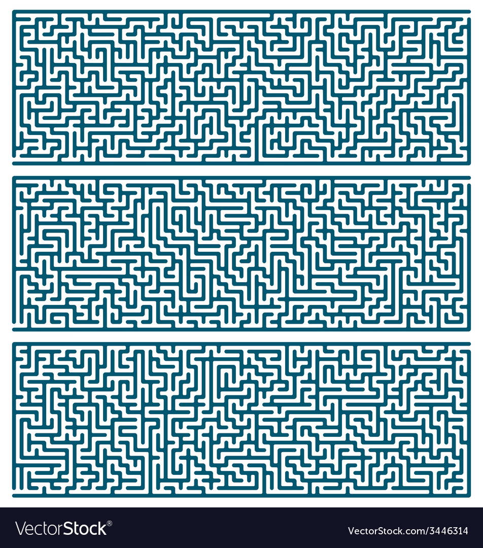 Maze set Royalty Free Vector Image - VectorStock