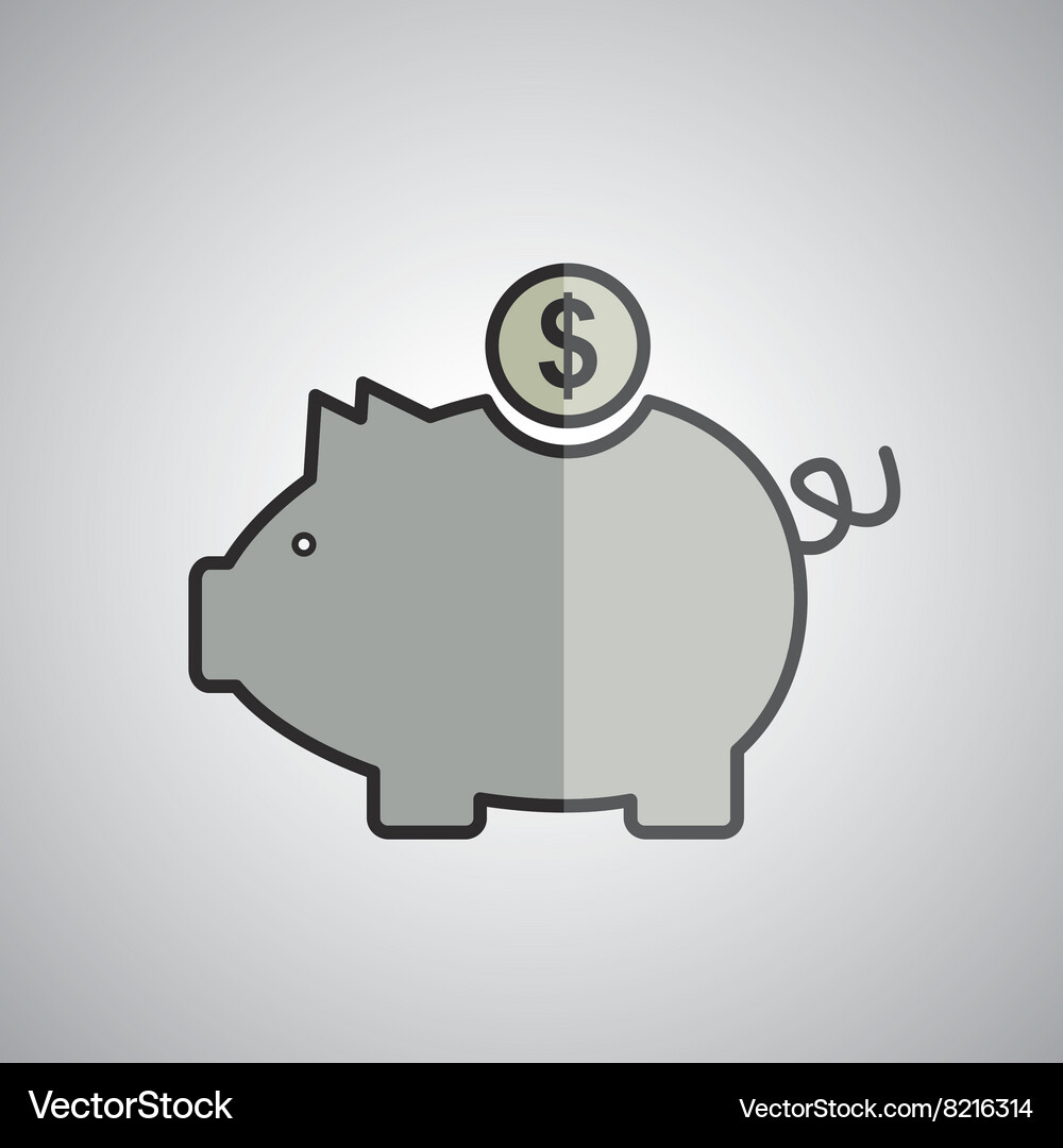 Piggy icon design Royalty Free Vector Image - VectorStock