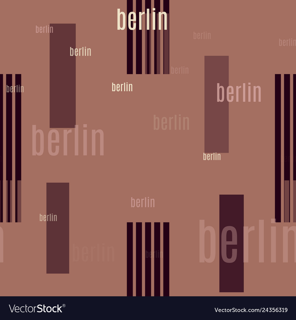 Berlin seamless pattern Royalty Free Vector Image