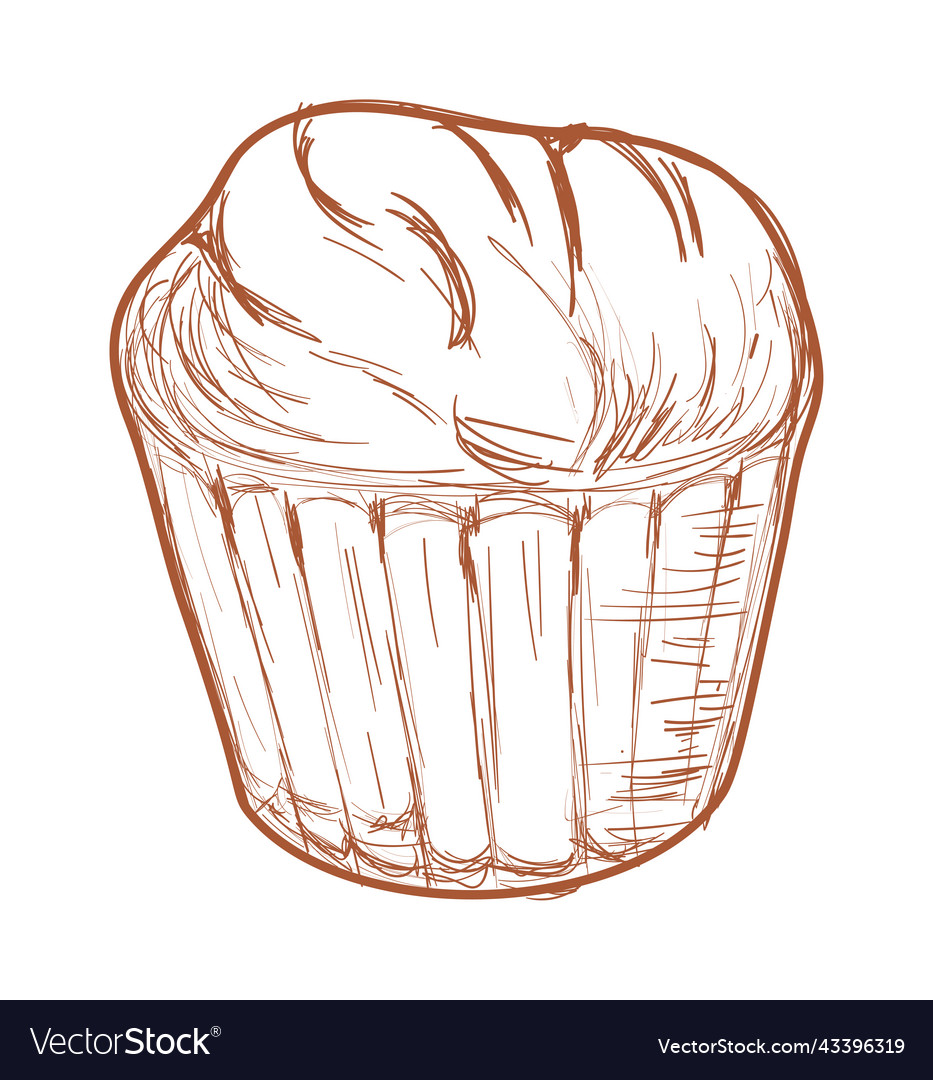 Cupcake Dessert Icon Royalty Free Vector Image