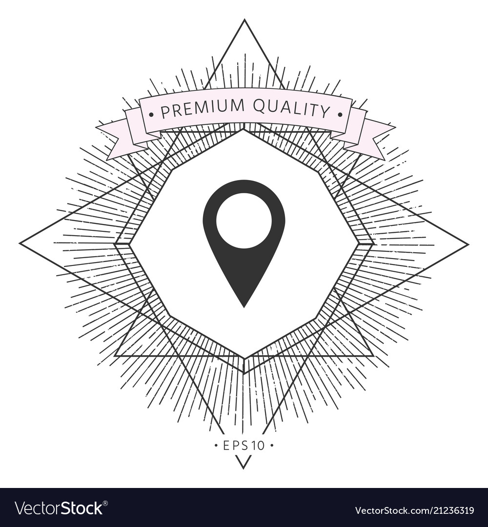 Map pointer icon Royalty Free Vector Image - VectorStock