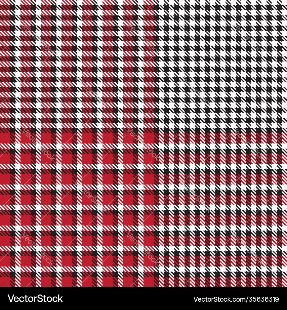 Red asymmetric plaid textured seamless pattern Vector Image