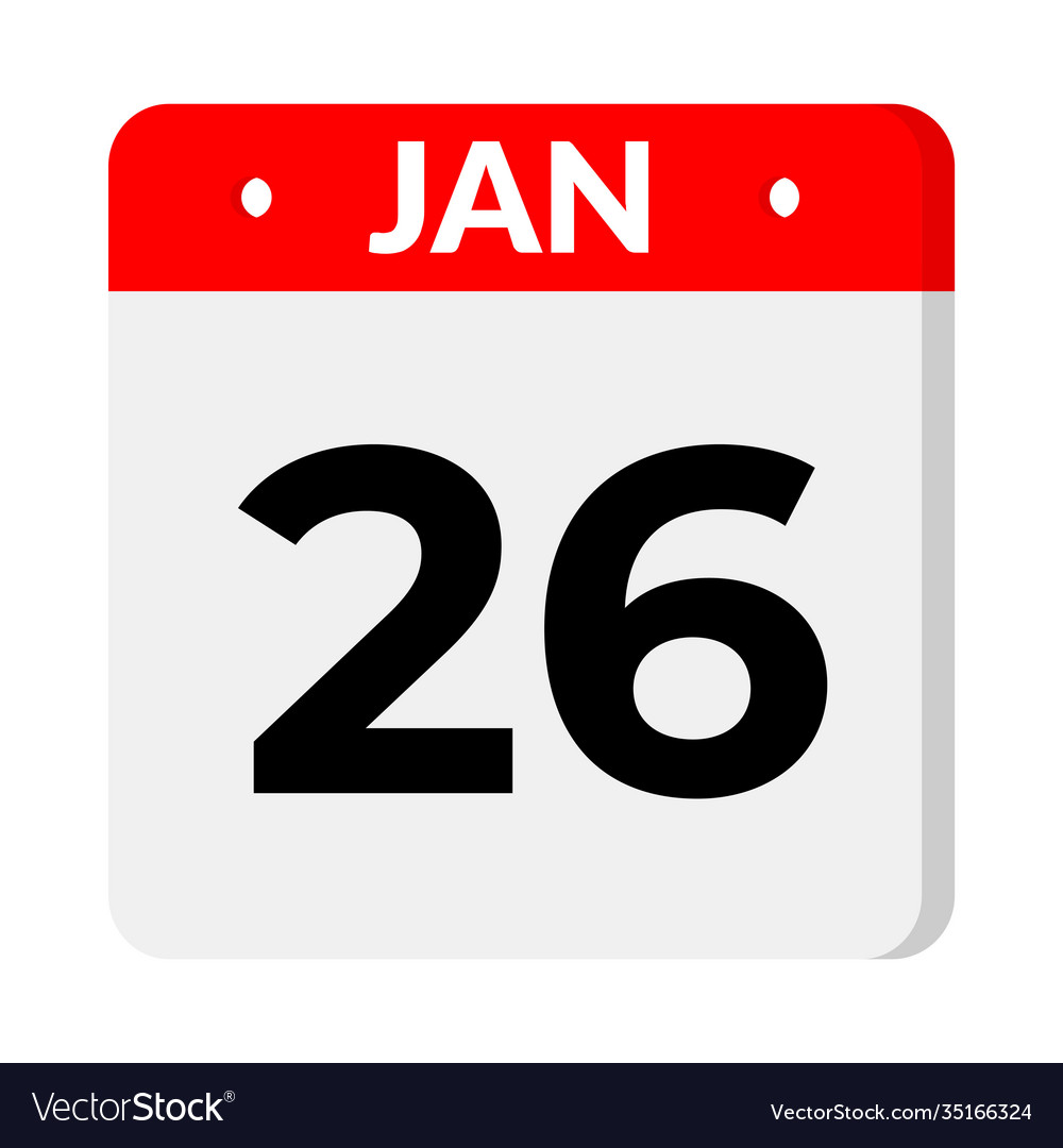 26 january calendar icon Royalty Free Vector Image 26 january calendar icon Royalty Free Vector Image