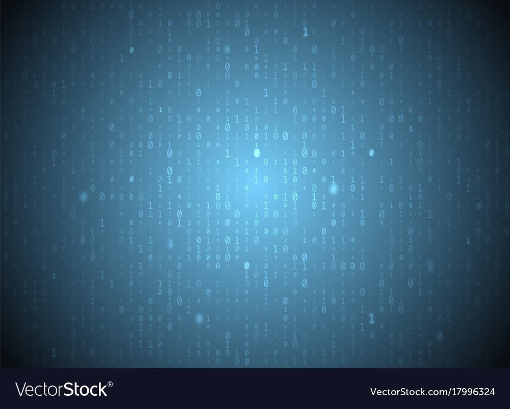 Binary code blue background big data Royalty Free Vector