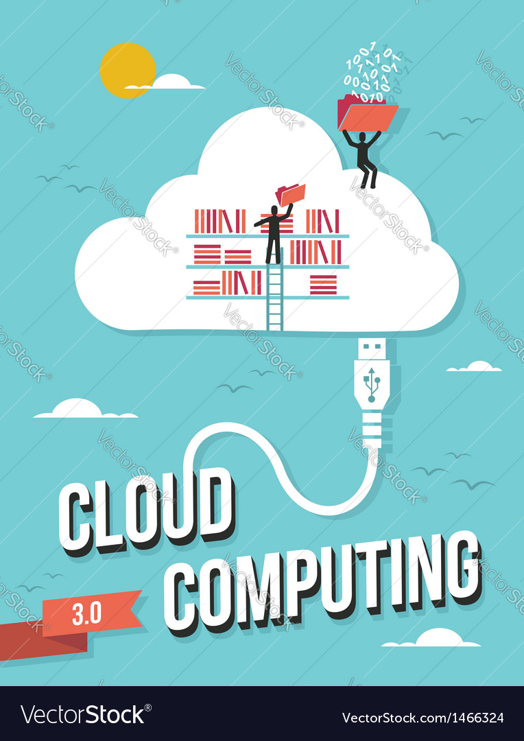 Cloud computing concept Royalty Free Vector Image