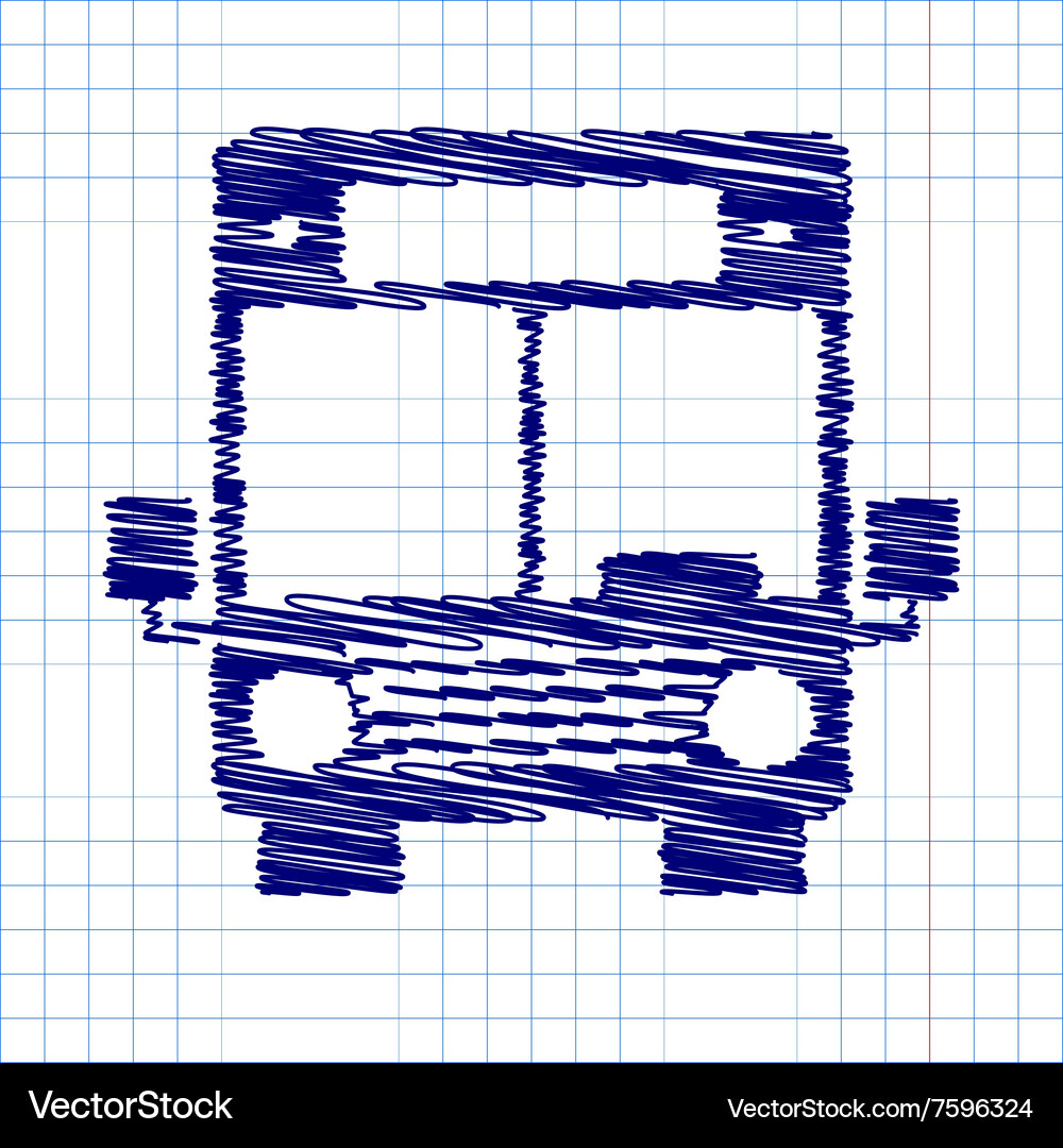 Scribble icon with pen effect Royalty Free Vector Image