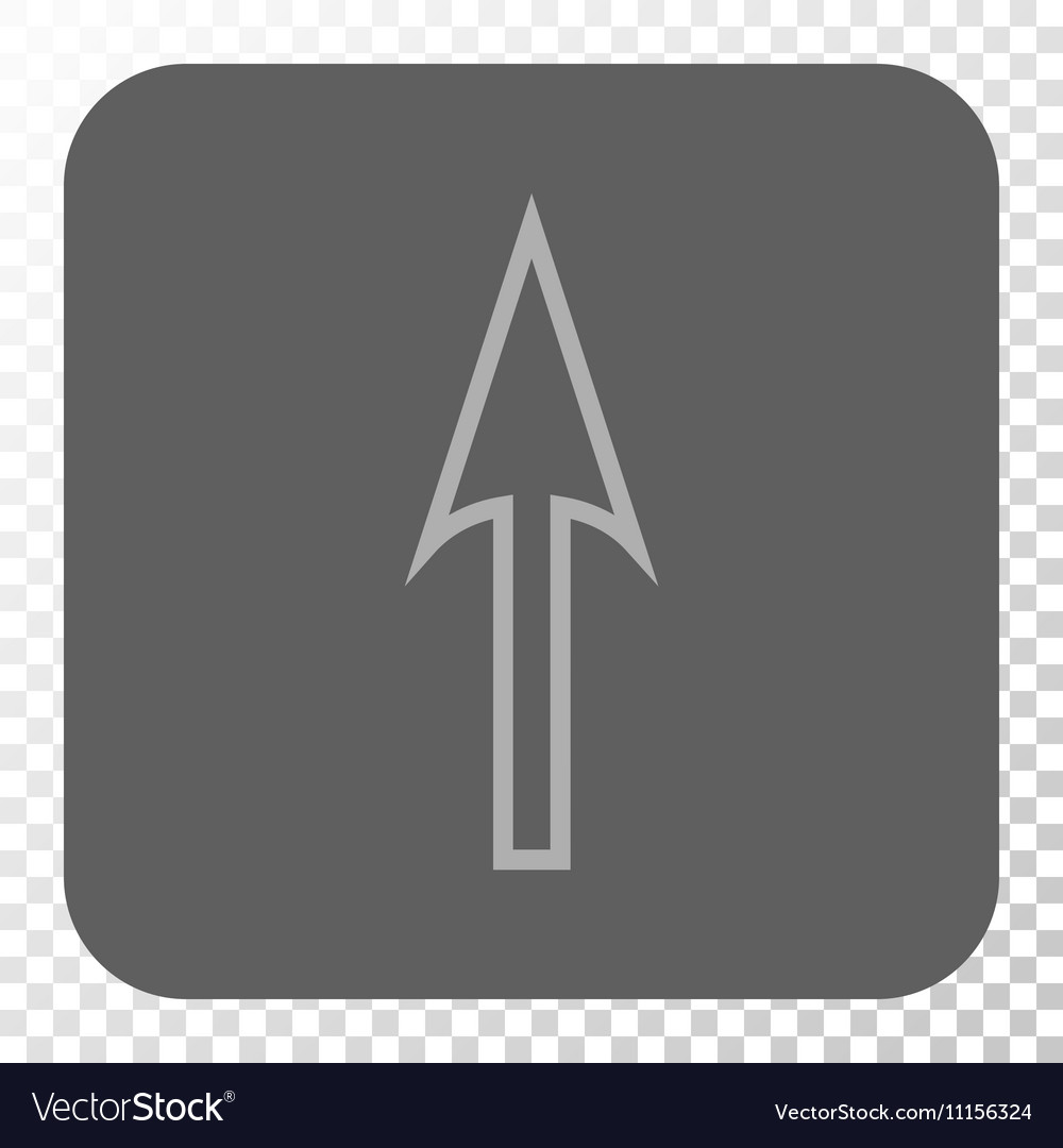 Sharp arrow up rounded square button Royalty Free Vector