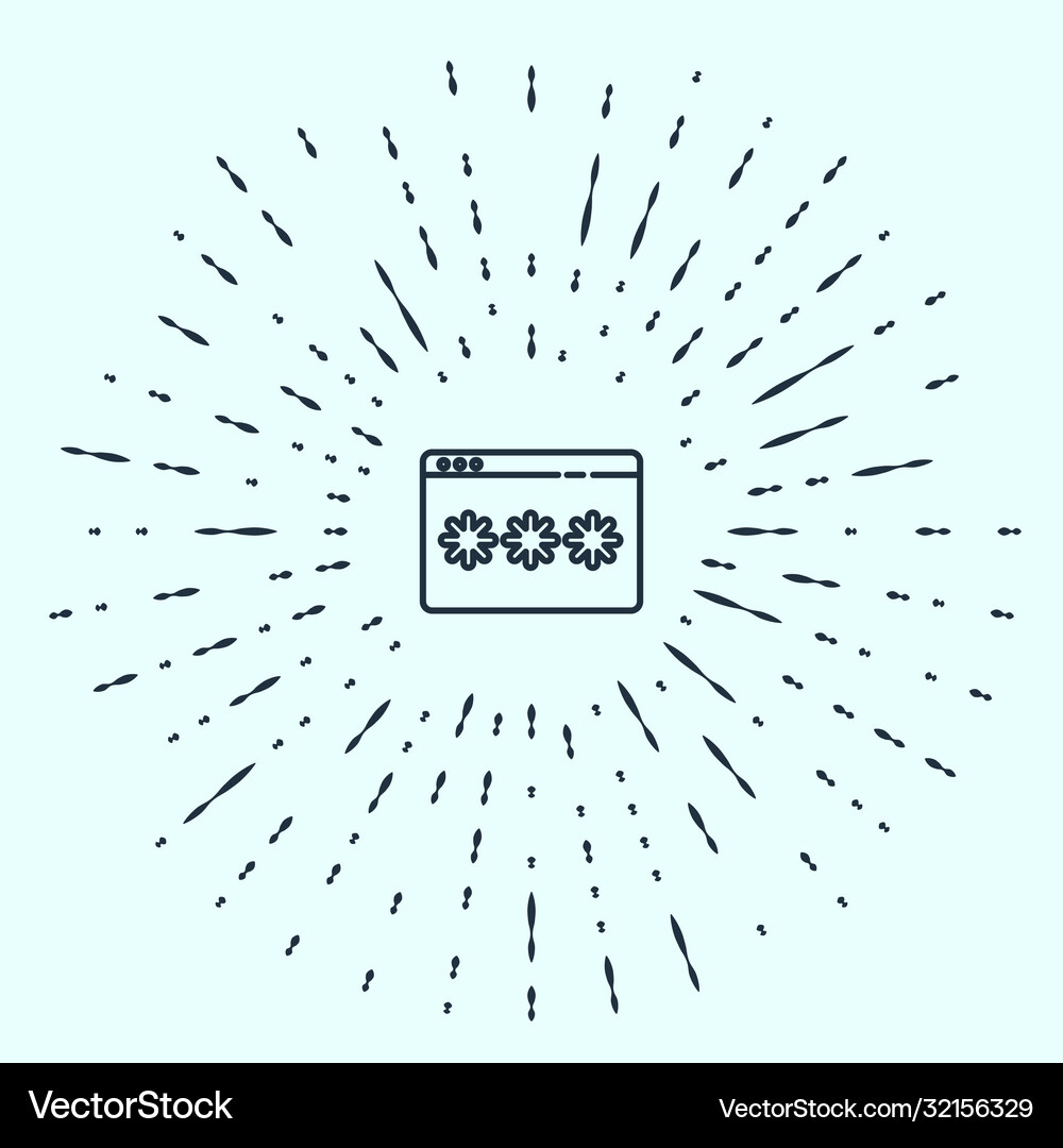 Black line password protection and safety access Vector Image
