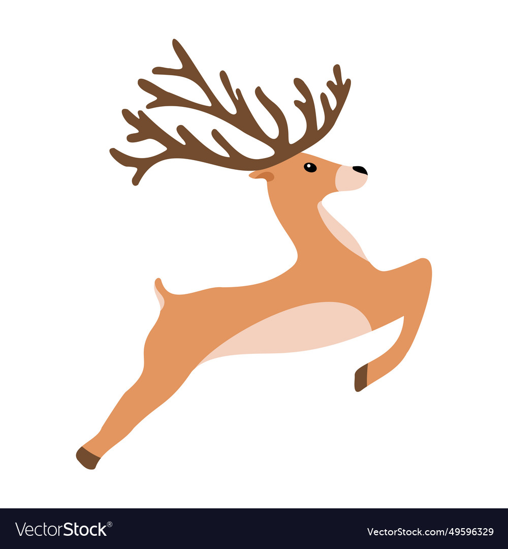 Cute Winter Reindeer Character Royalty Free Vector Image