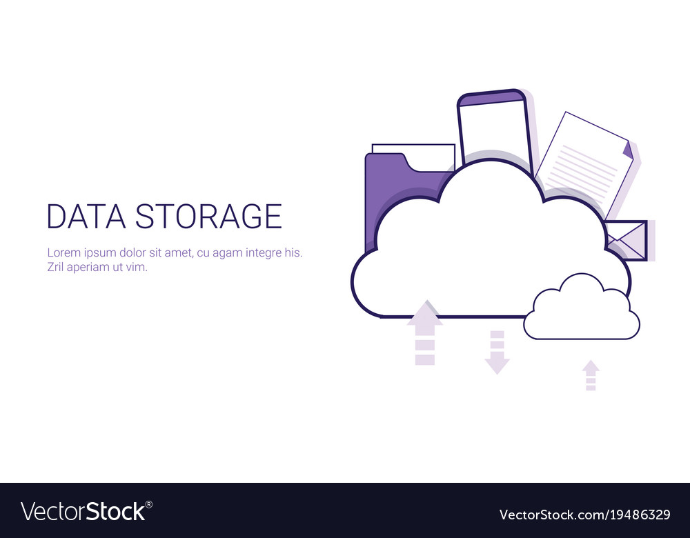 Data storage cloud computing business concept Vector Image Data storage cloud computing business concept Vector Image