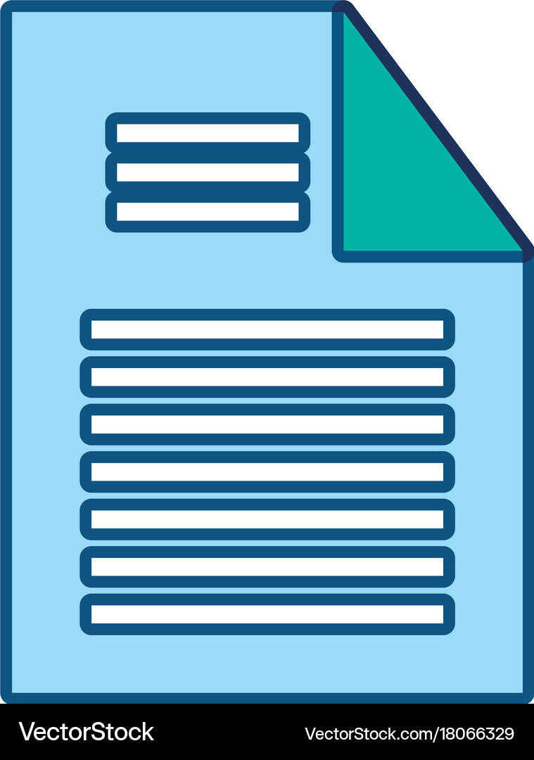 Document page icon Royalty Free Vector Image - VectorStock