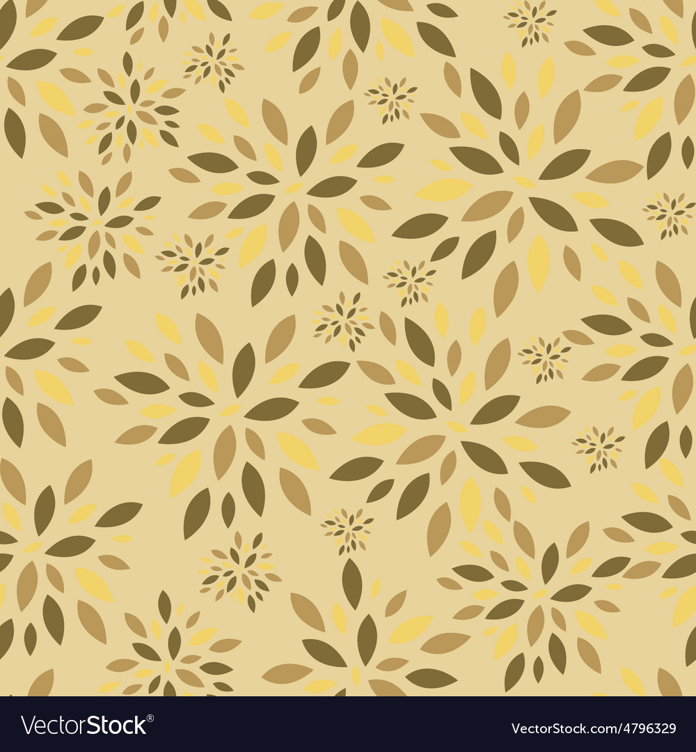 Flower leaves seamless pattern background Vector Image